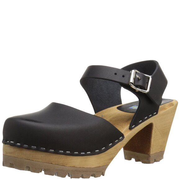 MIA | Shoes | Mia Abba Womens Leather Clog Sandals With Wooden Heels ...
